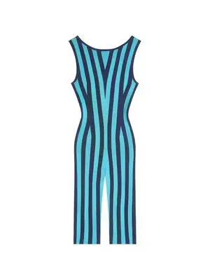 Dries Van Noten Striped Jumpsuit - Blue