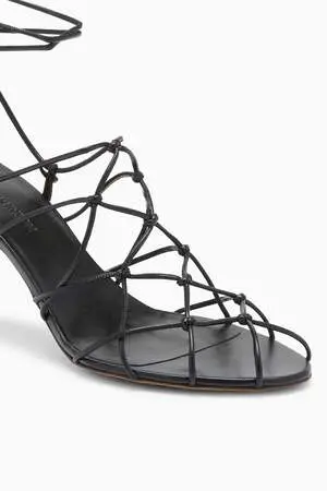 Ulla Johnson Colette Caged Ankle-tie Pumps - Noir