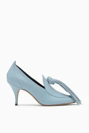 Ulla Johnson Leather Tassel Pumps - Arctic