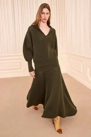Ulla Johnson Lila Wool Knit Pullover - Militaire