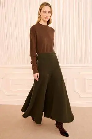 Ulla Johnson Lucia Wool Knit Maxi Skirt