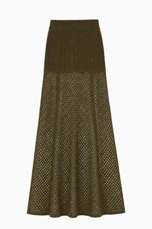 Ulla Johnson Lucia Wool Knit Maxi Skirt