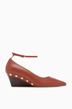 Ulla Johnson Studded Wedge Pump - Copper
