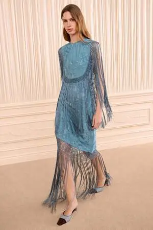 Ulla Johnson Nerine Silk Fringe Dress