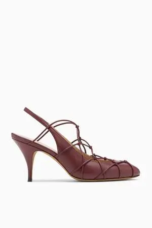 Ulla Johnson Cage Slingback High Heel - Mahogany
