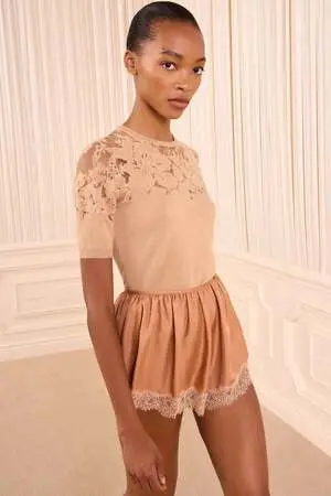 Ulla Johnson Georgina Silk Short - Macaroon