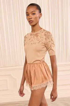 Ulla Johnson Georgina Silk Short - Macaroon