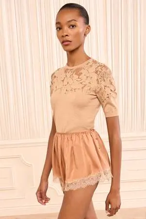 Ulla Johnson Georgina Silk Short - Macaroon