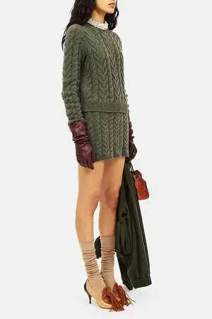 Ulla Johnson Marlie Cropped Knit Pullover With Embell