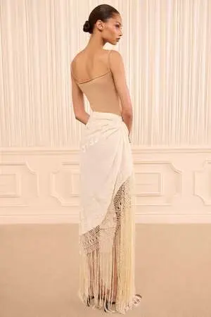 Ulla Johnson Lark Silk Fringe Skirt