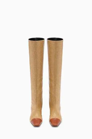 Ulla Johnson Mix Media Mid Heel Boot