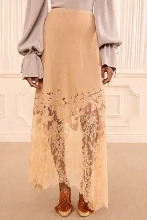 Ulla Johnson Josina Lace Midi Skirt