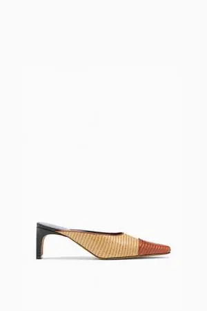Ulla Johnson Mix Media Mid Heel Mule