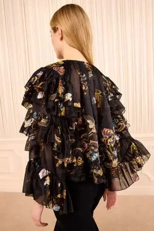 Ulla Johnson Elice Ruffled Silk Blouse