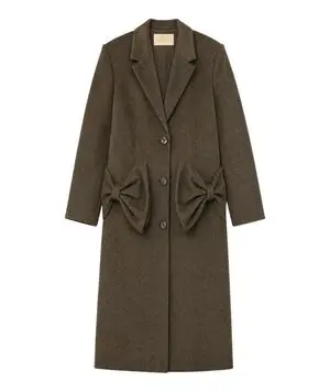 Ulla Johnson Corin Wool Coat With Bows - Willow