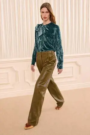 Ulla Johnson Keiran Lambskin Leather Pants - Lichen