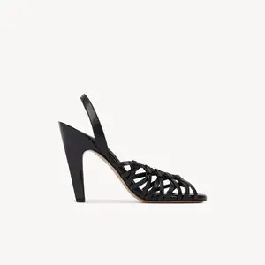 Chloé Estra Heeled Sandal - Black