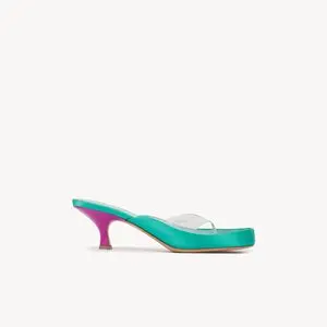 Chloé - Junie Heeled Sandal - - 39.5 - Aqua Blue