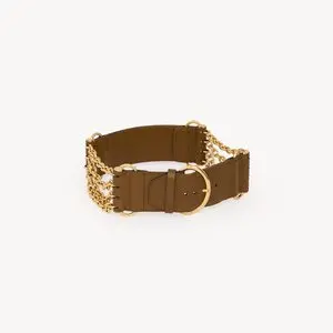 Chloé Camera Chain Belt Dark Khaki