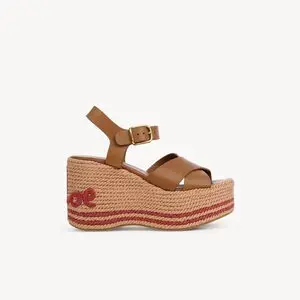 Chloé Sand Wedge Sandal - Woodrose