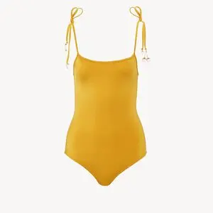 Chloé Knotted One-piece Swimsuit - Safari Gold