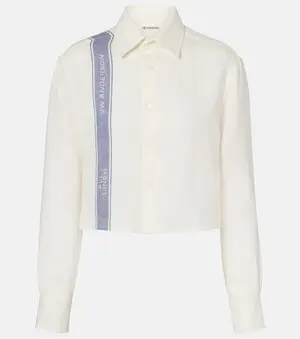 JW Anderson Cropped Linen Shirt - White