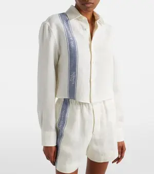 JW Anderson Cropped Linen Shirt - White