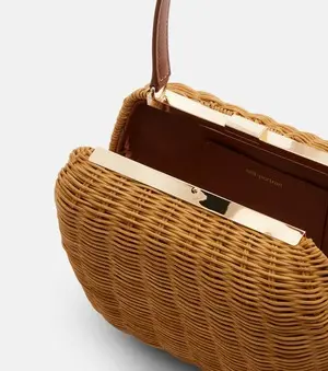SELF-PORTRAIT Mini Rattan Top-handle Bag