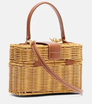 SELF-PORTRAIT Mini Rattan Top-handle Bag