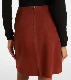 YVES SALOMON Suede Miniskirt