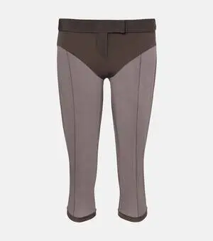 Magda Butrym Skinny Capri Pants And Briefs Set - Brown