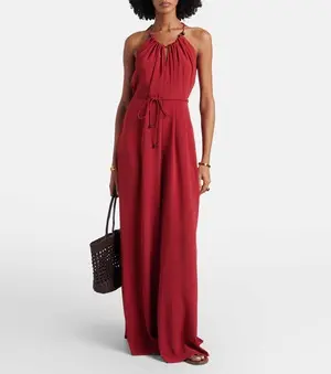 Max Mara Alamaro Halterneck Jumpsuit - Red