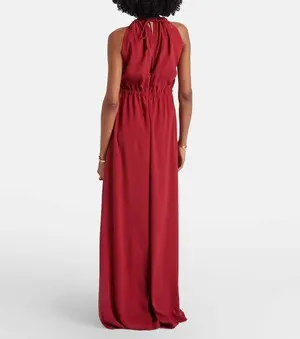Max Mara Alamaro Halterneck Jumpsuit - Red