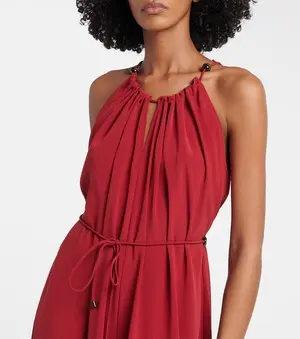 Max Mara Alamaro Halterneck Jumpsuit - Red