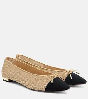 AQUAZZURA Gioia Ballet Flats - Gold