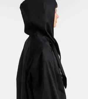 TOTEME Scarf-detail Cotton Jacket - Black