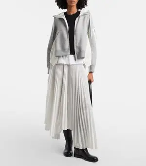 Sacai Paneled Zip-up Hoodie