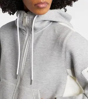 Sacai Paneled Zip-up Hoodie