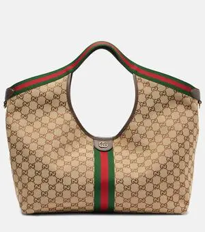 Gucci Large Gg Canvas Tote Bag - Beige