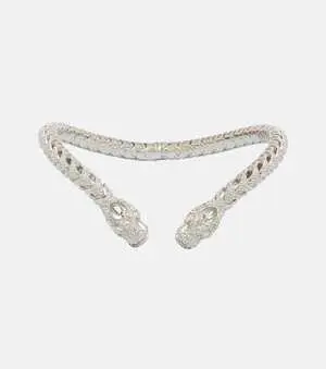 Gucci Dionysus Crystal-embellished Choker - Silver