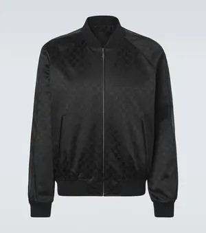 Gucci Gg Cotton-blend Satin Jacket - Black