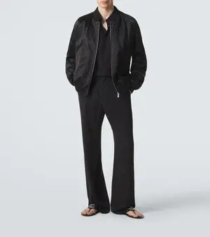 Gucci Gg Cotton-blend Satin Bomber Jacket