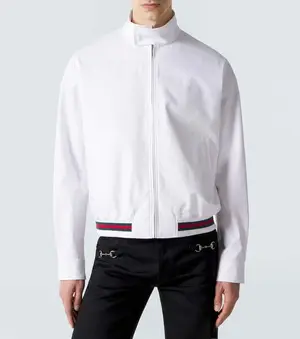 Gucci Web Stripe Cotton Twill Jacket