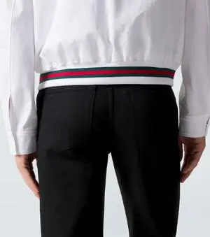 Gucci Web Stripe Cotton Twill Jacket