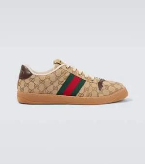 Gucci Screener Gg Canvas Sneakers - Brown