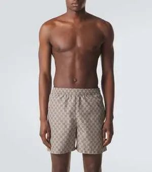 Gucci Gg Print Swim Trunks