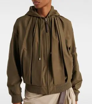 Loewe Gathered Cotton-blend Jacket - Green