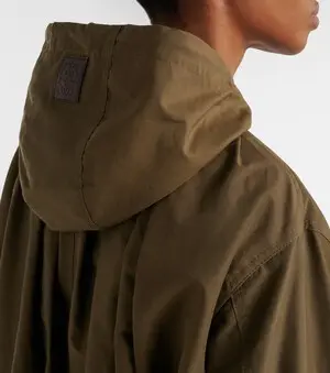 Loewe Gathered Cotton-blend Jacket - Green