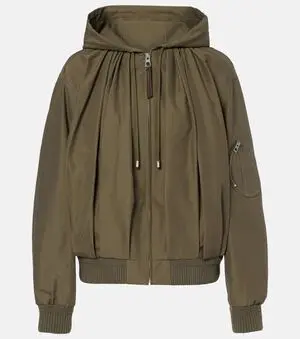 Loewe Gathered Cotton-blend Jacket - Green