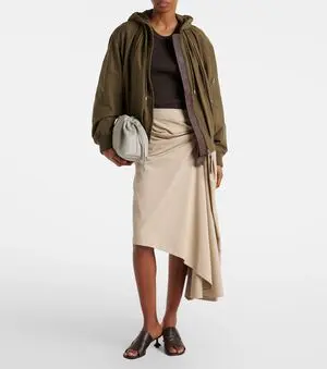 Loewe Gathered Cotton-blend Jacket - Green